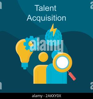 Talent acquisition process concept icon. Human resource management idea ...