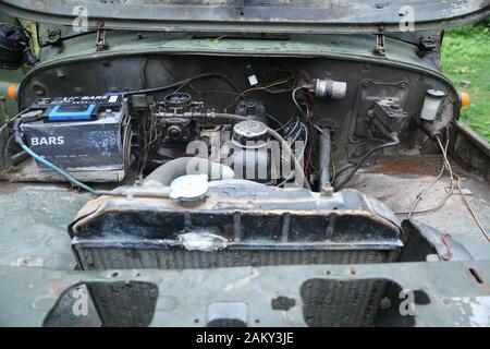 UAZ Patriot, close-up of the engine, front view. Internal combustion ...