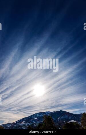 Unusual clouds against a blue Colorado sky; Tenderfoot, "S" Mountain ...
