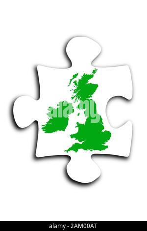 United Kingdom jigsaw puzzle map Stock Photo - Alamy