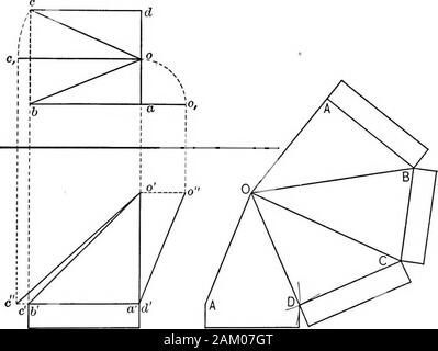 Descriptive geometry . thetrue size of the face may be constructed from ...