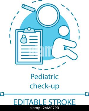 Pediatric check up abstract concept vector illustrations Stock Vector ...