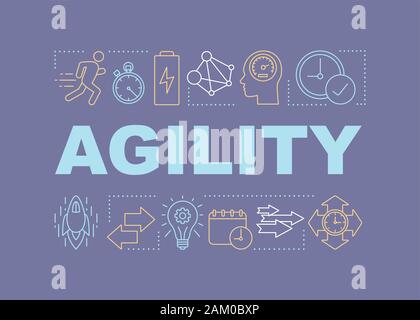 Agility word concepts banner. Timeliness. Time management. Productivity ...