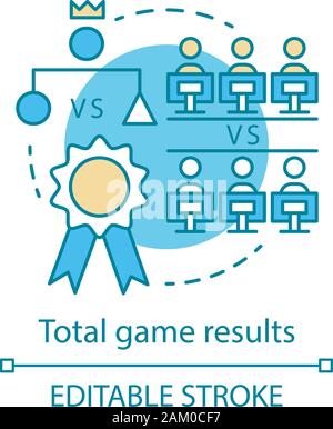 Round-robin tournament concept icon. Video games championship. Esports ...