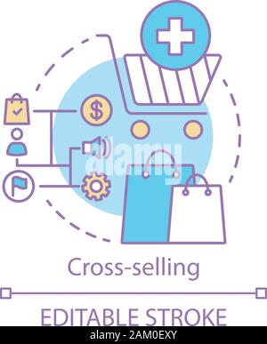 Cross-selling concept icon. Sale method idea thin line illustration ...