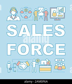 Sales management word concepts banner. CRM system. Marketing strategic ...