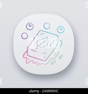 Eco soap linear icon. Handmade, natural washing soap. Organic cleaning ...