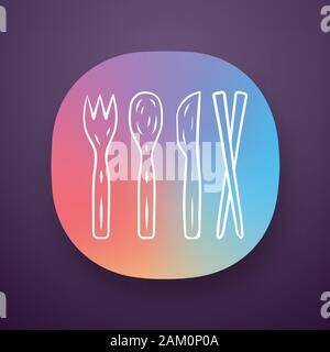 spoon gradient style icon design, kitchen cook eat food restaurant home ...