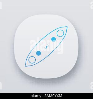 Peapod cute kawaii app character. Happy vegetable with smiling baby ...