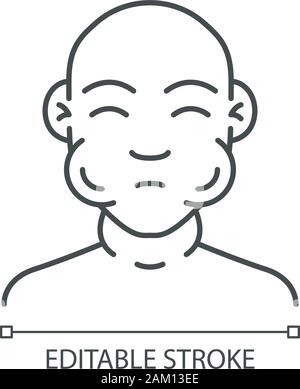 swelling inflammation disease symptom line icon vector illustration ...