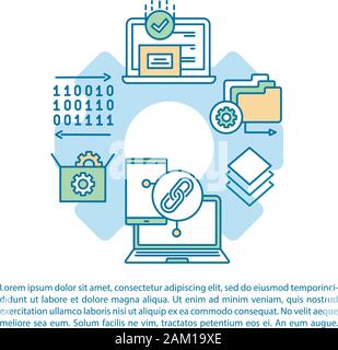 Cross platform software brochure template layout. Programming flyer, booklet, leaflet print ...