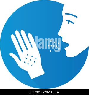 atopic dermatitis skin disease glyph icon vector illustration Stock ...