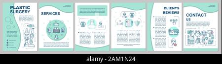 Plastic surgery brochure template layout. Body reconstruction. Flyer ...