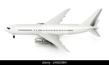 Generic airplane isolated on white background. 3D illustration Stock ...