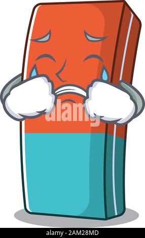 Eraser cartoon in character with sad expression Stock Vector Image ...