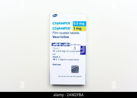 Packet of Champix Tablets Varenicline Stock Photo - Alamy