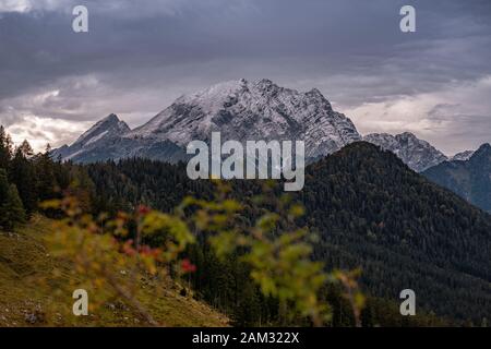 Floral Mountain top on a sunny day with small clouds Stock Photo - Alamy
