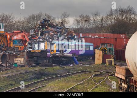 Former Arriva Northern rail class 142 pacer train 142005 being scrapped ...