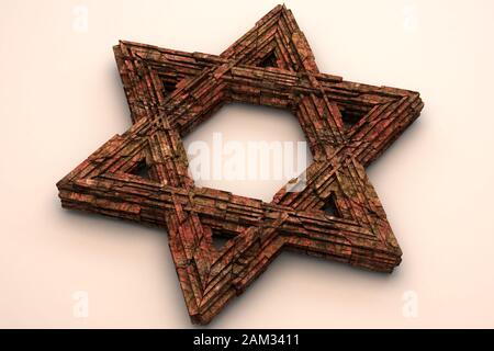 David Star Unique 3D Design Illustration Stock Photo - Alamy