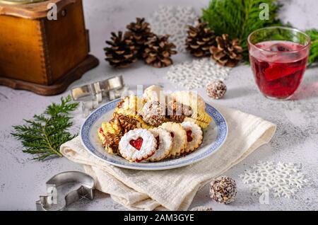 Traditional christmas czech cookies, vintage styled photo Stock Photo ...