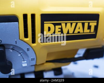 Kiev, Ukraine. 8th Jan, 2020. In this photo illustration a DeWalt ...