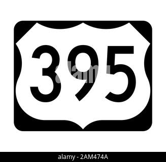 California us route 395 sign Stock Photo - Alamy