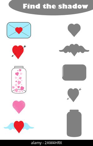 Cartoon Illustration of Education Element Matching Game for Preschool ...