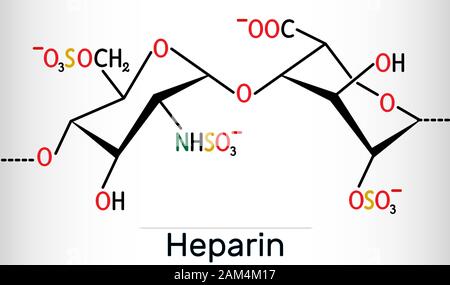 Heparin chemical structure. Vector illustration Hand drawn Stock Vector ...