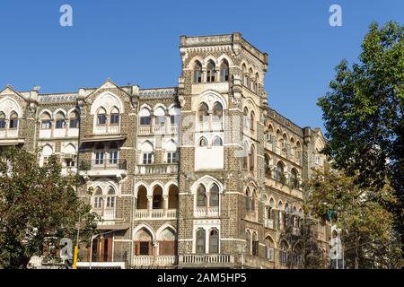 Indian mercantile chambers building in Colaba region of Mumbai India. S ...
