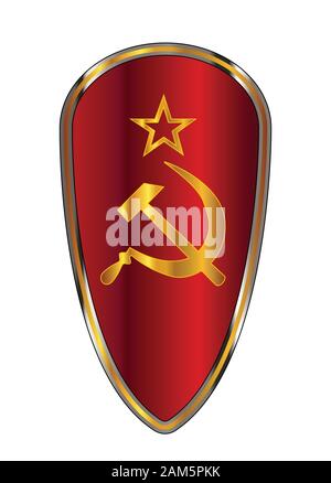 The traditional knights shield associated with a crusader with the ...