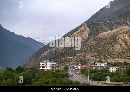 Small village Marpha in Mustang district, Nepal Stock Photo - Alamy
