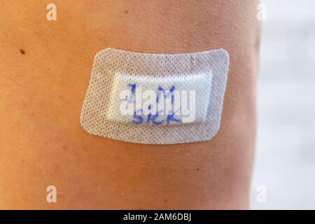 Health problem, skin diseases. Young woman showing her itchy back with ...