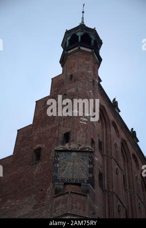 Sundial on the outside of St Mary's Church, Gdansk Poland Stock Photo ...