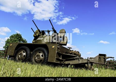 Anti Aircraft quad machine gun Calibre 12,7mm Stock Photo - Alamy