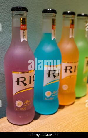 Zhuhai, China, November, 2018. Rio Cocktails of different flavors on ...