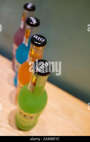 Zhuhai, China, November, 2018. Rio Cocktails of different flavors on ...