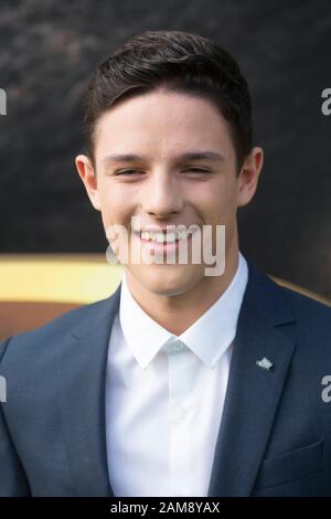 Harry Collett attends the premiere of 'Dolittle' at Regency Village ...