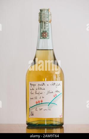 Neive, Alba, Italy - January 11 2020: Original Romano Levi Grappa ...