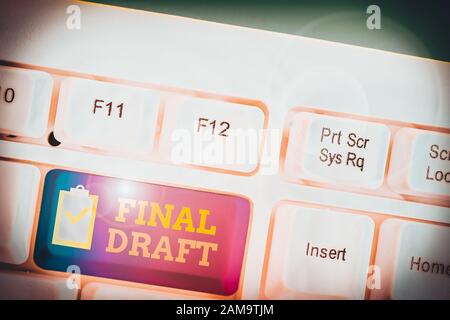 Handwriting text Final Draft. Business showcase final version of ...