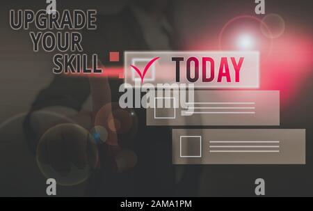 Writing note showing Upgrade Your Skill. Business concept for Expand ...
