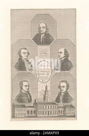 Portraits of the Independence Committee Stock Photo - Alamy