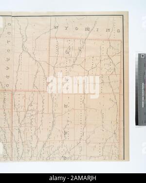 Post route map of the states of Kansas and Nebraska with adjacent parts ...