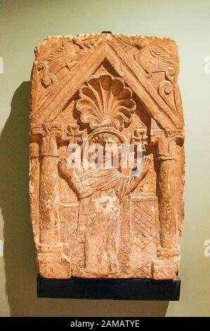 Egypt, Alexandria, National Museum, stela of Nectanebo I, a copy of the ...