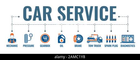 Infographics, car repair service. Color selection, car painting with ...