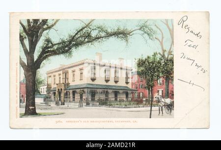 Sherman's Old Headquarters, Savannah, GA Stock Photo - Alamy