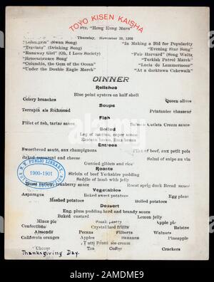 This dinner event held aboard the S.S. Coptic, a ship operated by ...