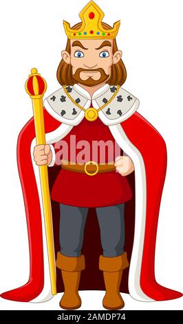 Wise King Holding Gold Cartoon Colored Clipart Stock Vector Image & Art ...