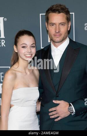 Justin Hartley and his daughter Isabella Justice Hartley attend the ...