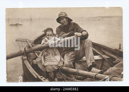 A reproduction of 'The Helping Hand' by Emile Renouf, displayed at the ...