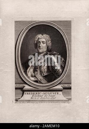 Augustus II the Strong (1670-1733). Elector of Saxony (1694-1733) and ...